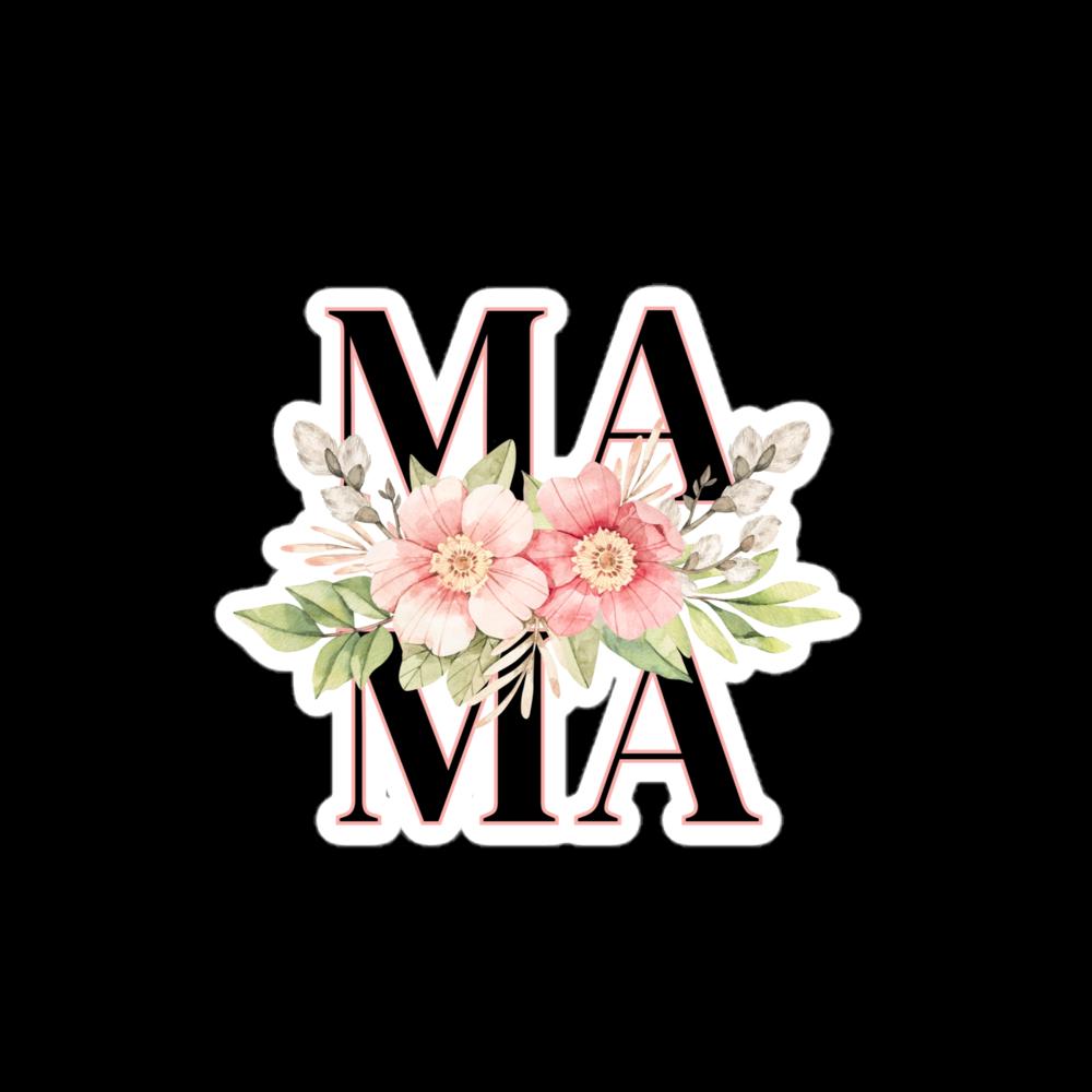 Mama Floral Sticker – Vinyl Sticker for Moms – Pink Flower Mama Decal ...