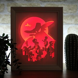 Darkwing Duck Shadow Box Light Art Handmade Illuminated Papercut ...