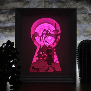 Coraline Light Box, Spooky Shadow Box Art, LED Night Light for Coraline ...