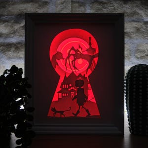 Coraline Light Box, Spooky Shadow Box Art, LED Night Light for Coraline ...