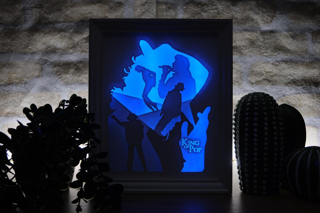 Michael Jackson Light Box King of Pop Shadow Box Art Michael Jackson ...