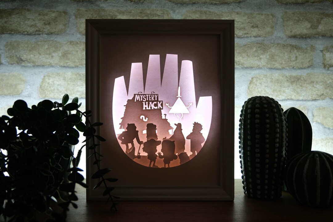 Gravity Falls Themed Light Box Shadow Box LED Lit Mystery Shack Art ...
