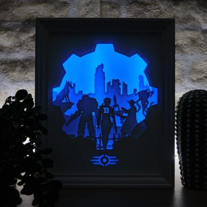 Fallout Light Box, Post-apocalyptic Shadow Box Art, LED Night Light for ...
