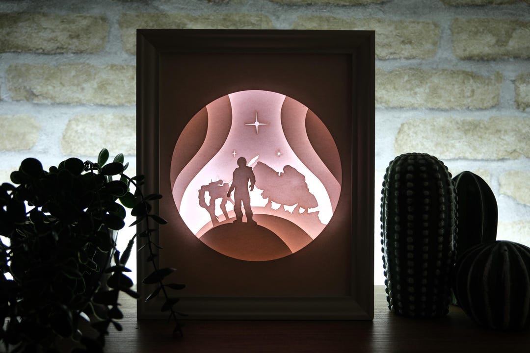 Starfield Themed Light Box Shadow Box Gamer Room Decor Unique Starfield ...