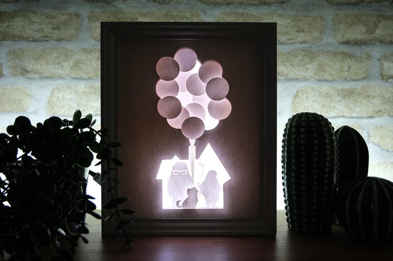 UP Themed Light Box With Balloons and House Silhouette Unique ...