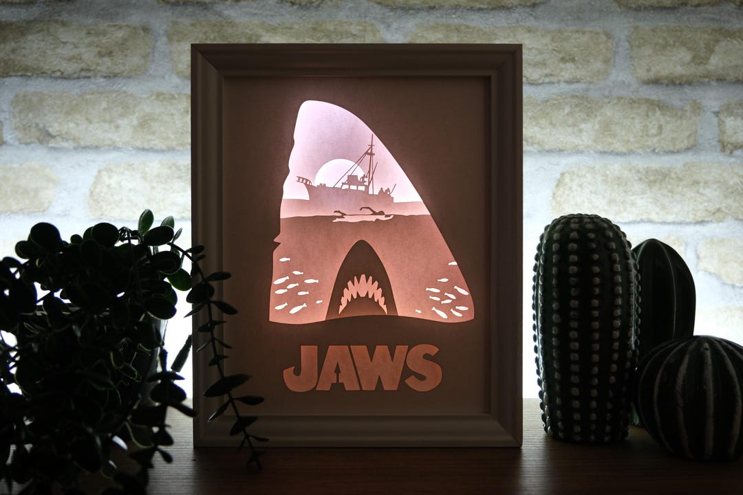 Handmade Jaws-inspired LED Light Box: Dive Into the Depths of Suspense ...