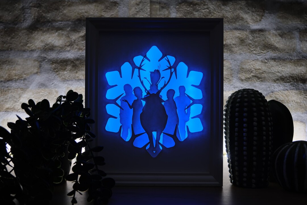 Frozen Light Box Disney Frozen Shadow Box Art LED Night Light for Kids ...