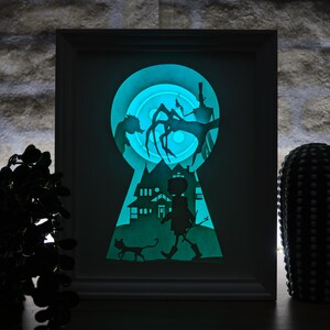 Coraline Light Box, Spooky Shadow Box Art, LED Night Light for Coraline ...
