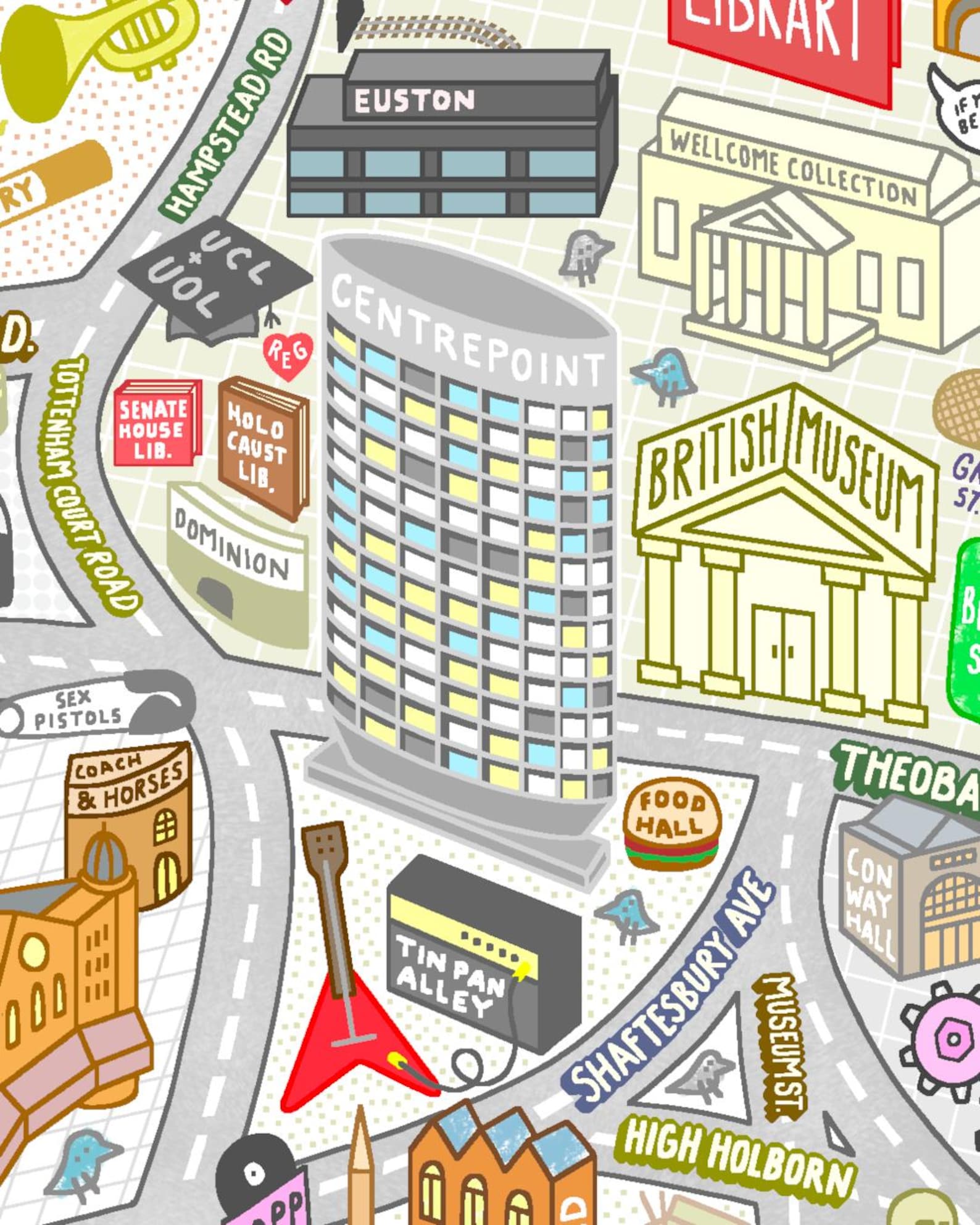 Angry Dan's New Illustrated Map of London Signed A1 Shipping Early ...