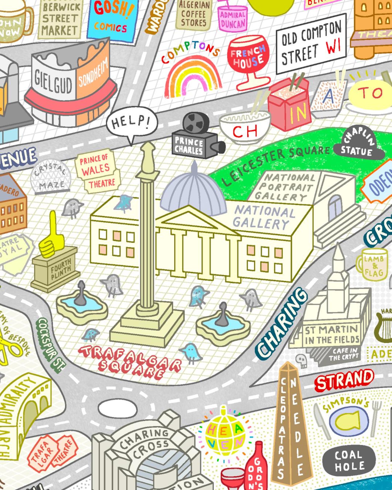 Angry Dan's New Illustrated Map of London Signed A1 Shipping Early ...