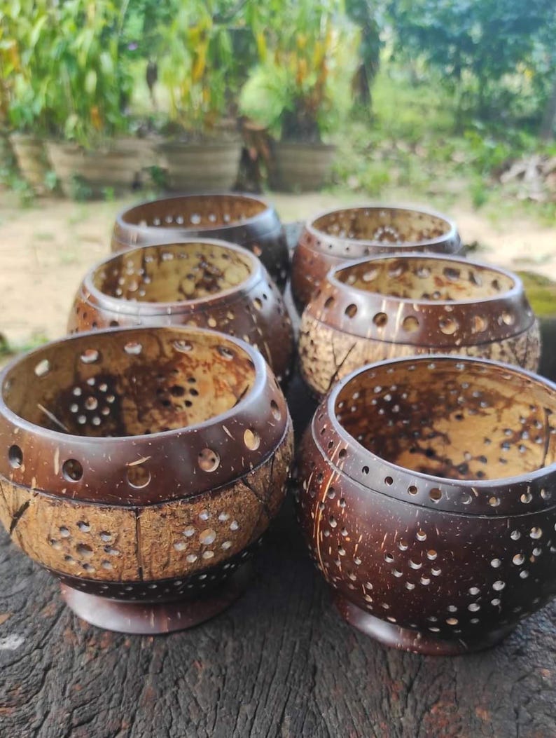 Tropical Serenity: Handcrafted Coconut Shell Night Lamp - Etsy