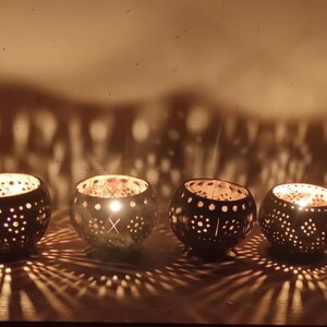 Tropical Serenity: Handcrafted Coconut Shell Night Lamp - Etsy
