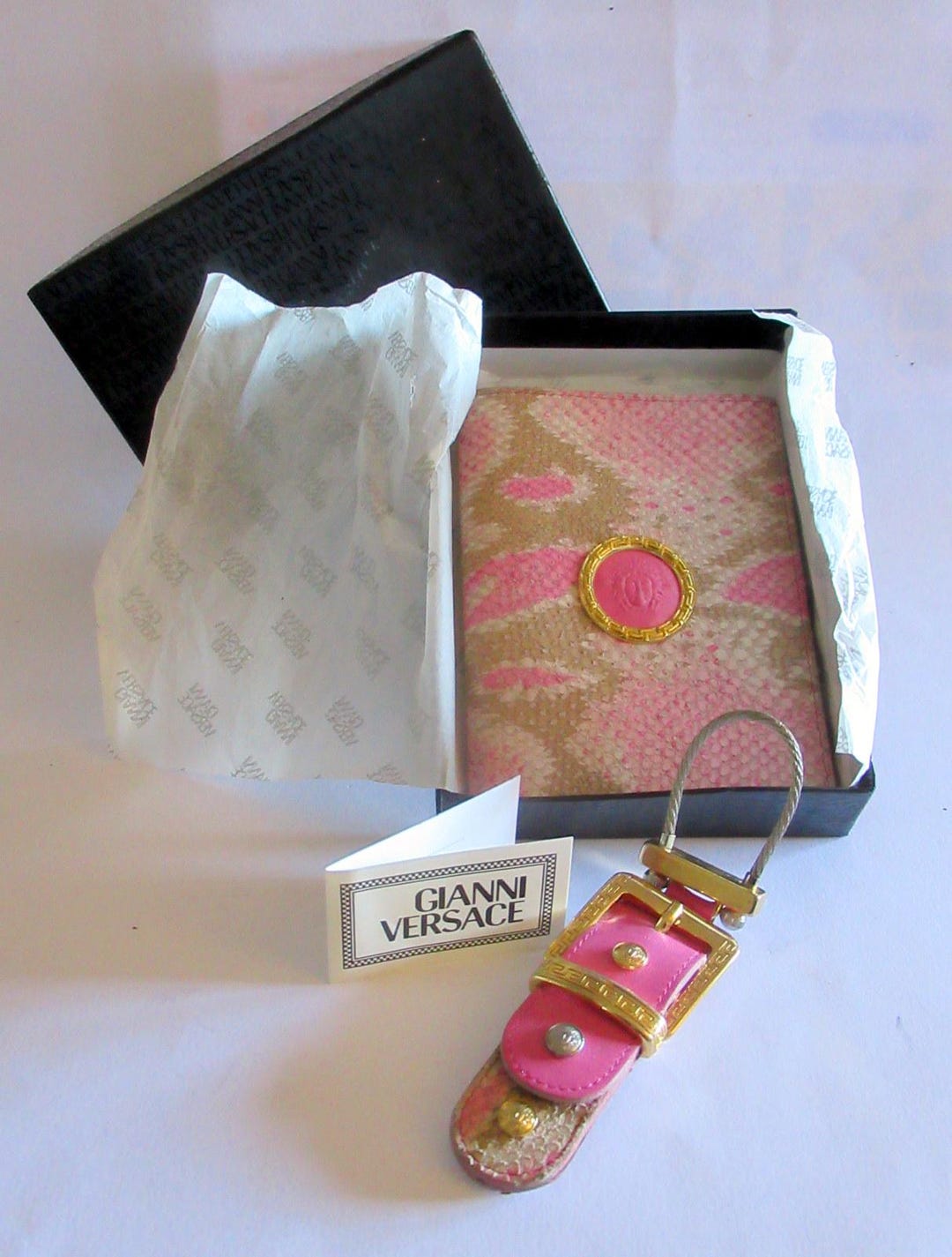 Gianni Versace Exotic Skin Medusa Head Wallet and Key Fob. Rare Vintage ...