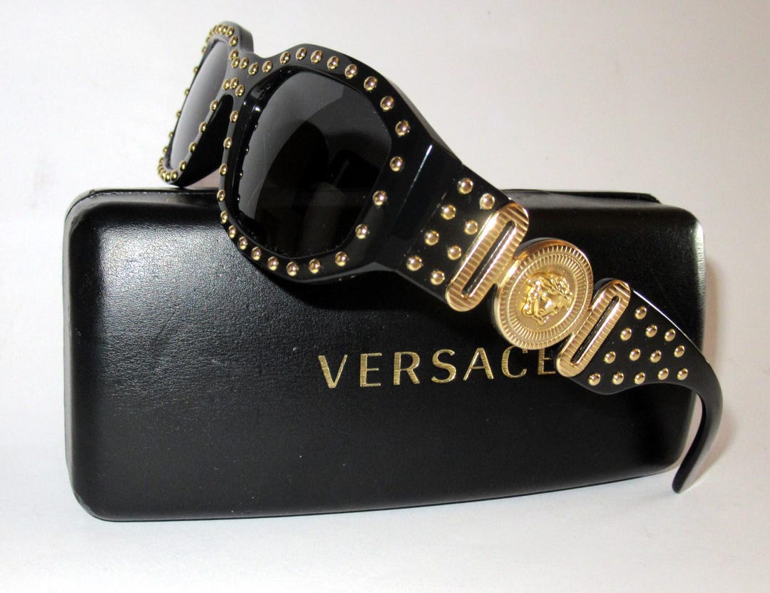 Versace Mr Big Reissue Gold Studded Sunglasses. Unisex Model VE4361 ...