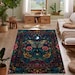 Luna Moth Rug, Mystic Butterfly Rug, Moonlit Floral Decor, Living Room ...