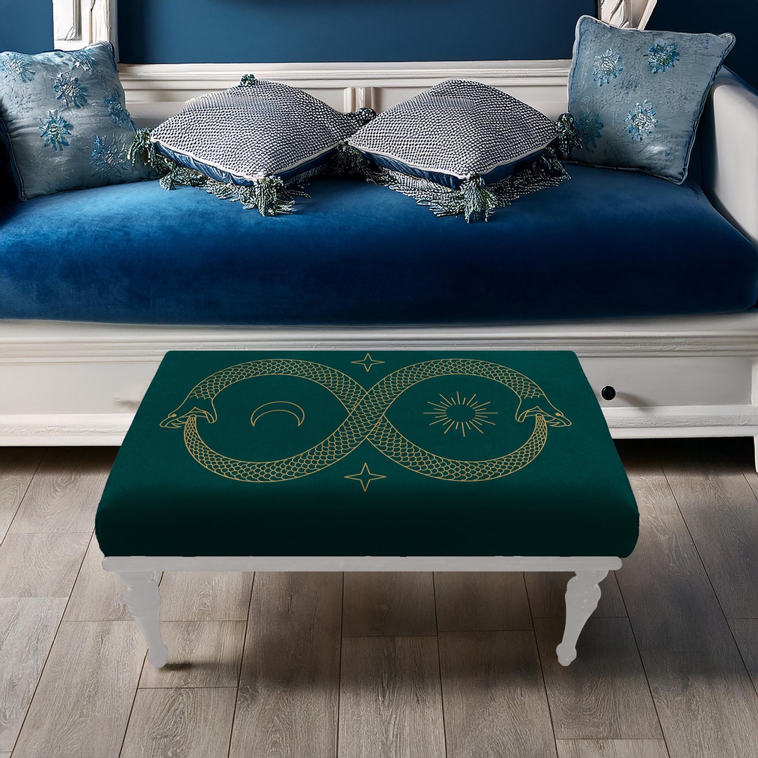 Snake Modern Bench | Green Wood Bench | Green Gothic Bedroom & Dining ...
