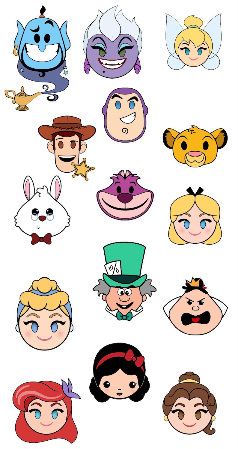Disney Emoji Sticker Sheet - Etsy