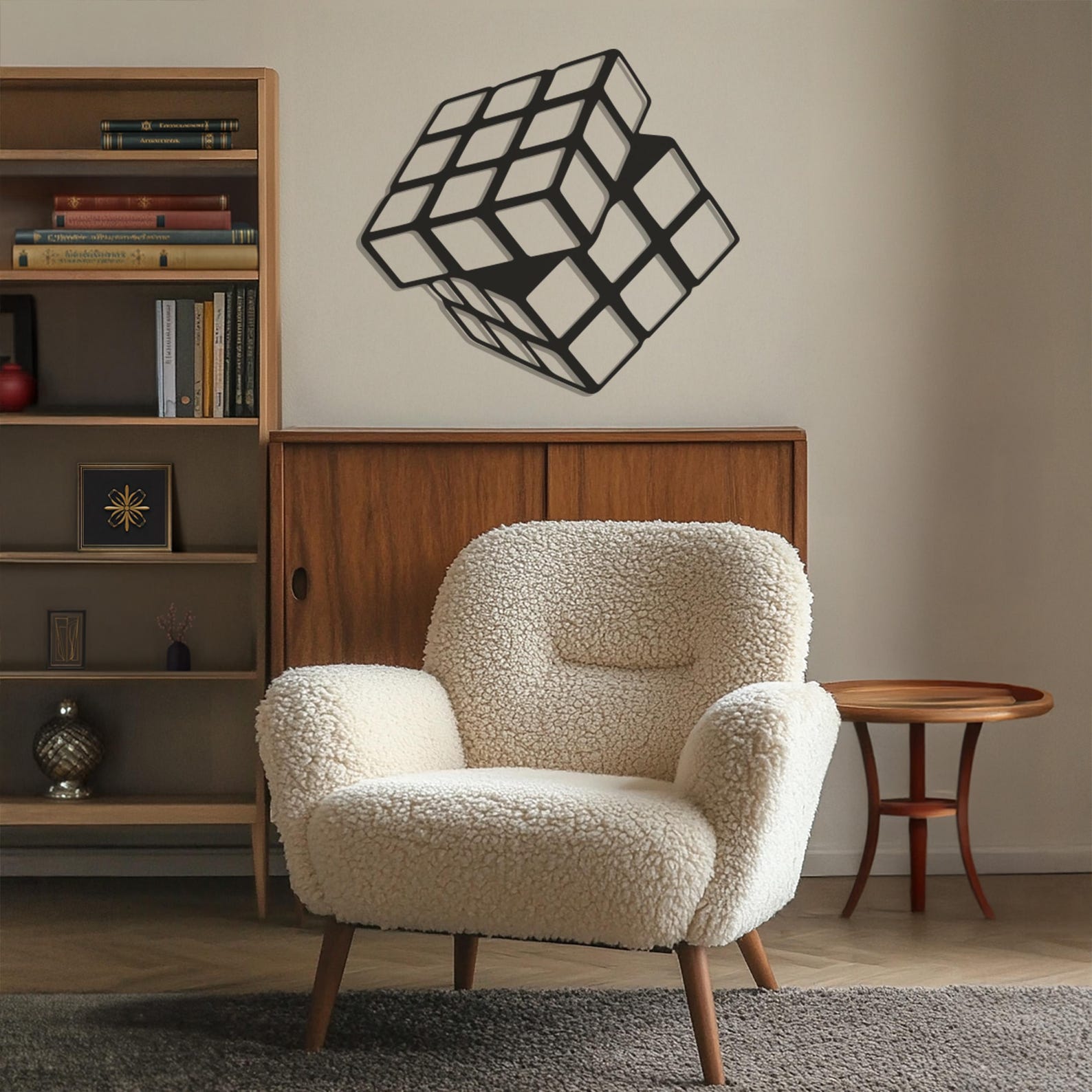 3D Rubik's Cube Metal Wall Art – Unique Puzzle Decor for Modern ...