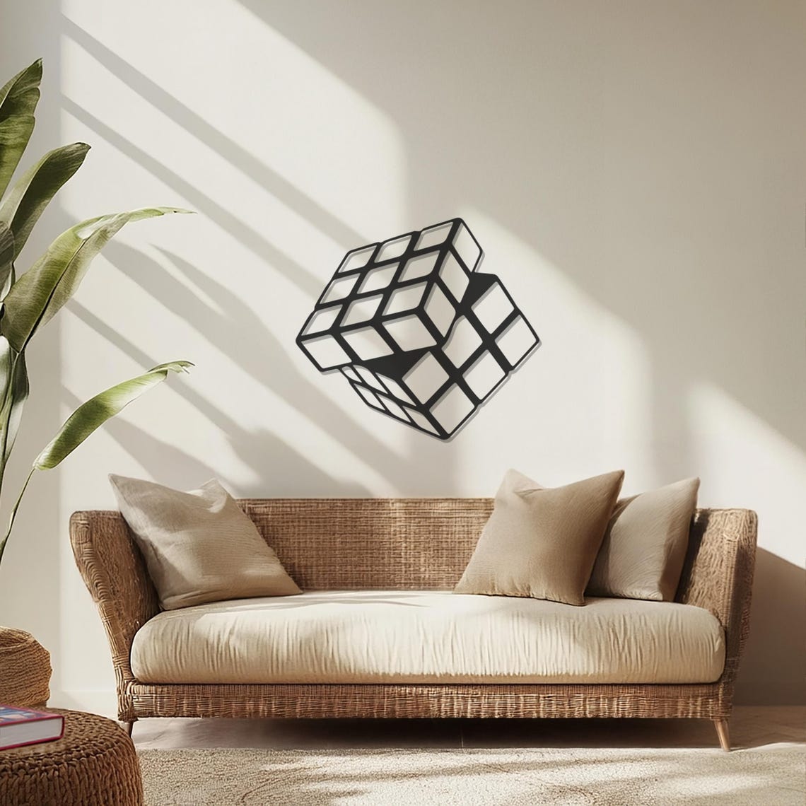 3D Rubik's Cube Metal Wall Art – Unique Puzzle Decor for Modern ...