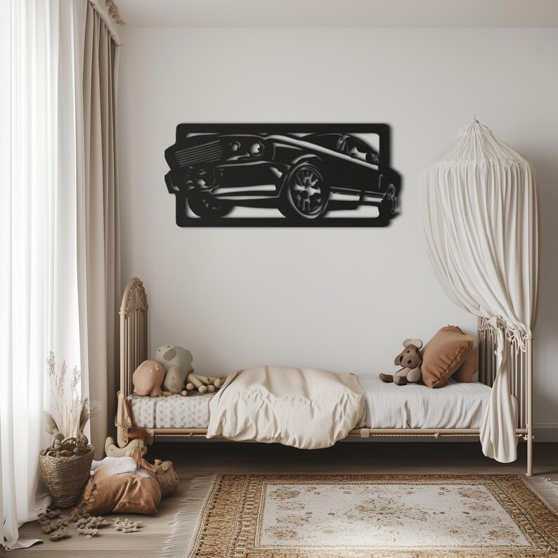 Ford Mustang Metal Wall Art - Classic Muscle Car Decor, Automotive Wall ...