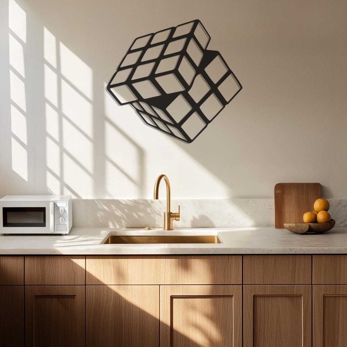 3D Rubik's Cube Metal Wall Art – Unique Puzzle Decor for Modern ...