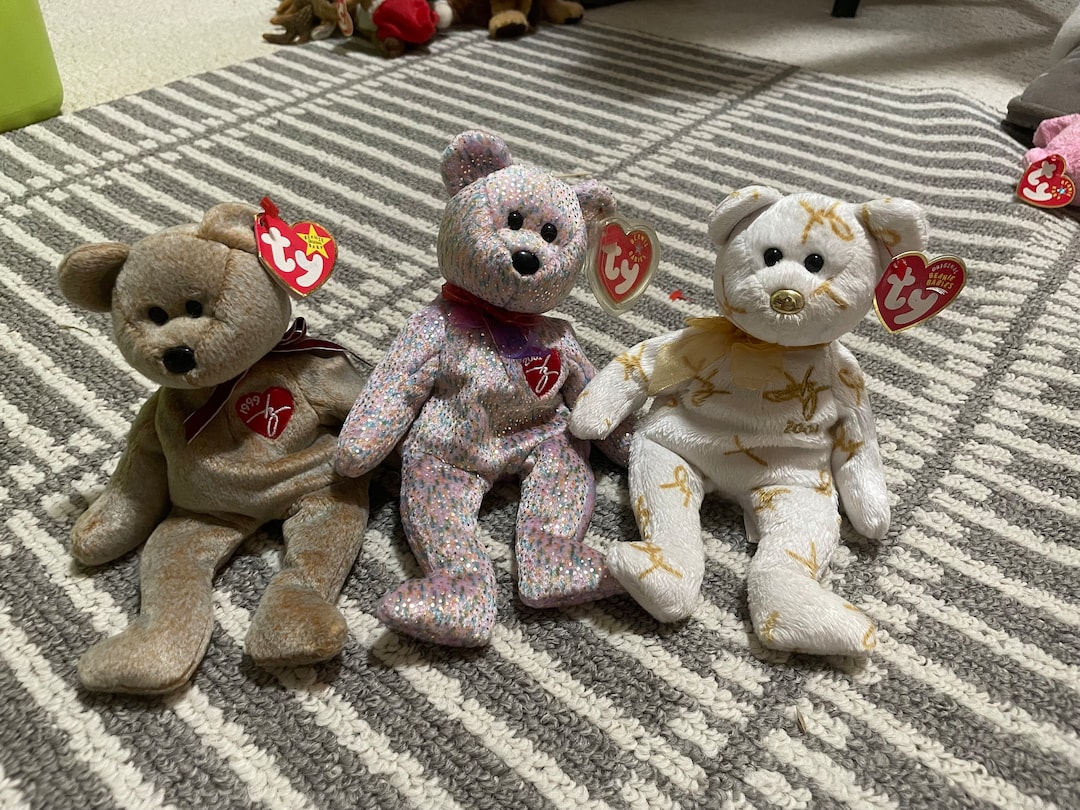 Ty Beanie Babies signature Bears 1999,2001,2004 lot - Etsy