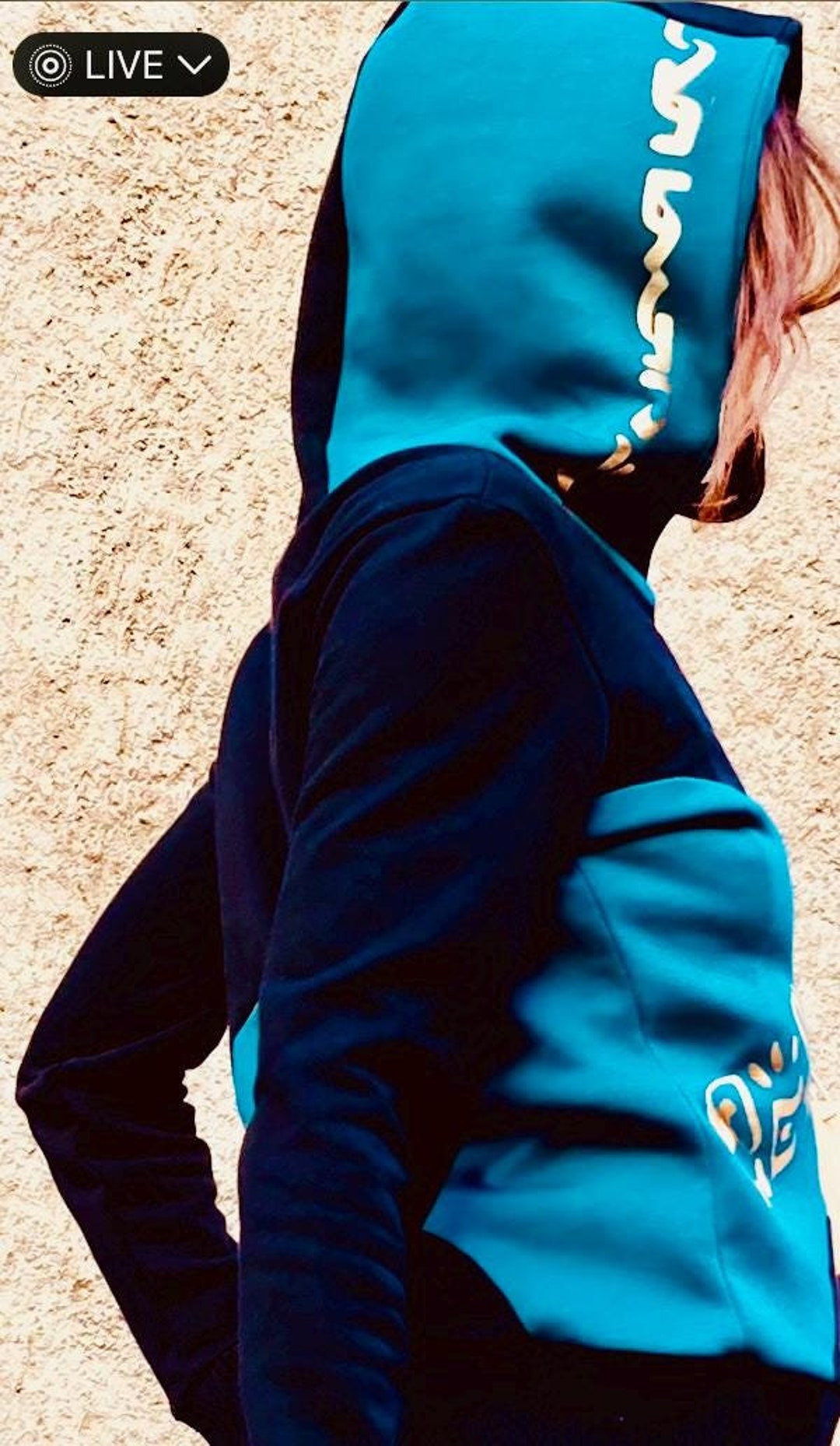 Street Wear Hip Hop Hoodie With Gold Print, Black Water Green Hood and ...