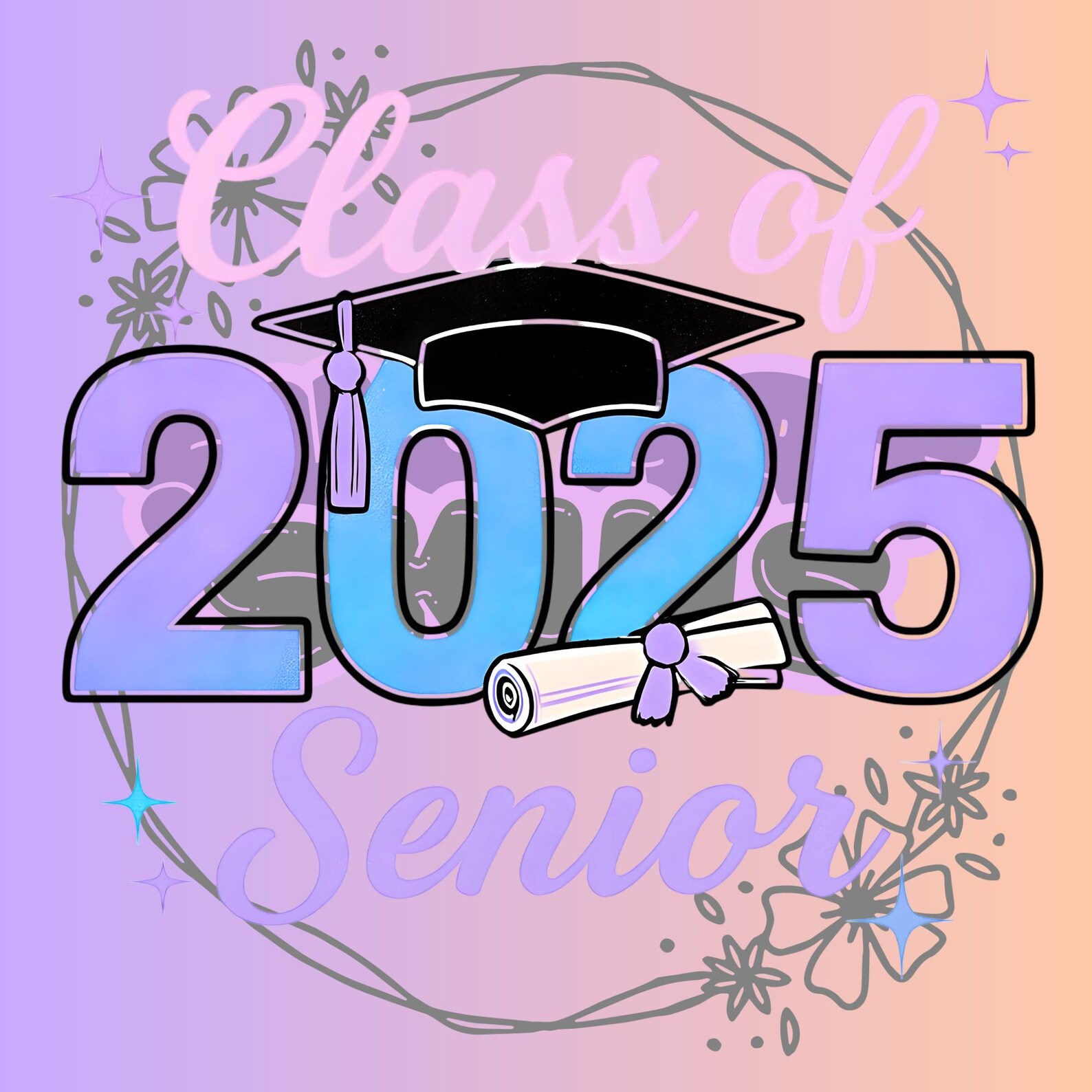 Class of 2025 Senior Digital File Download SVG PNG. Class of 2025 Gift ...