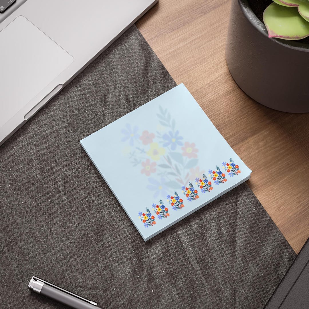 Wild Flowers Post-it Note Pads | Spring Wildflower Sticky Notes - Etsy