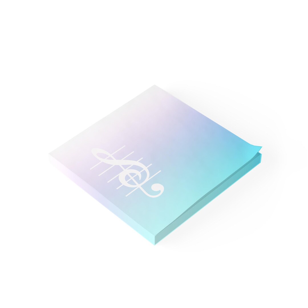 Pastel Treble Clef Post-it Note Pads | Music Staff Sticky Notes - Etsy