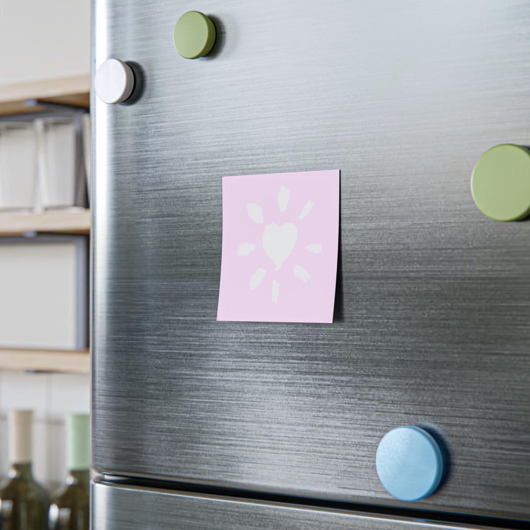 White Heart, Sun Burst Post-it Note Pads | Pink Sticky Notes - Etsy