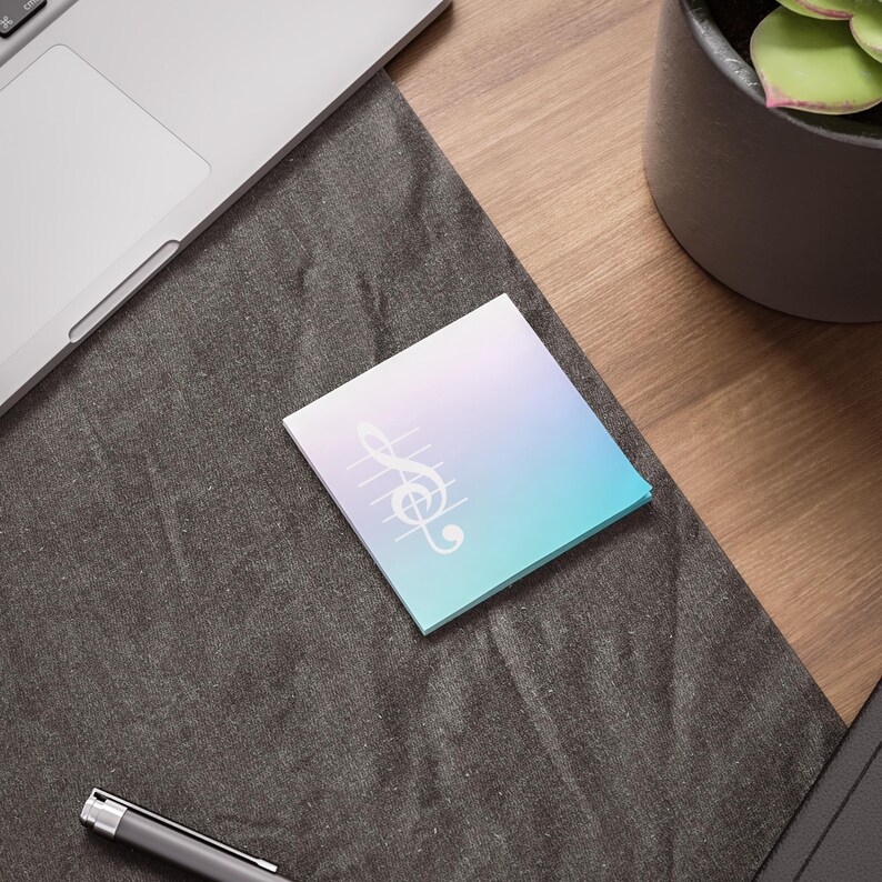 Pastel Treble Clef Post-it Note Pads | Music Staff Sticky Notes - Etsy