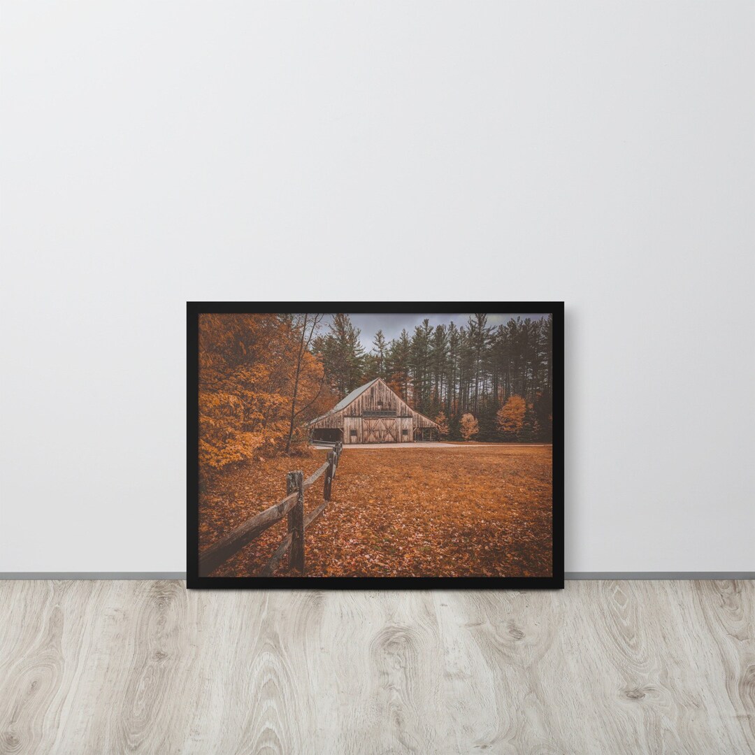 Rustic Farmhouse Printable Poster Autumn Woodland Landscape - Etsy