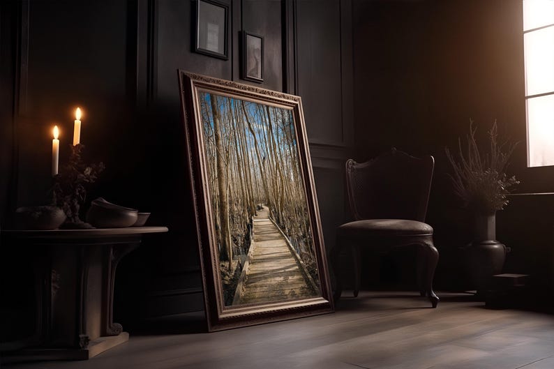 Forest Nature Printable Decor, Swamp Tree Instant Download Wall Art ...