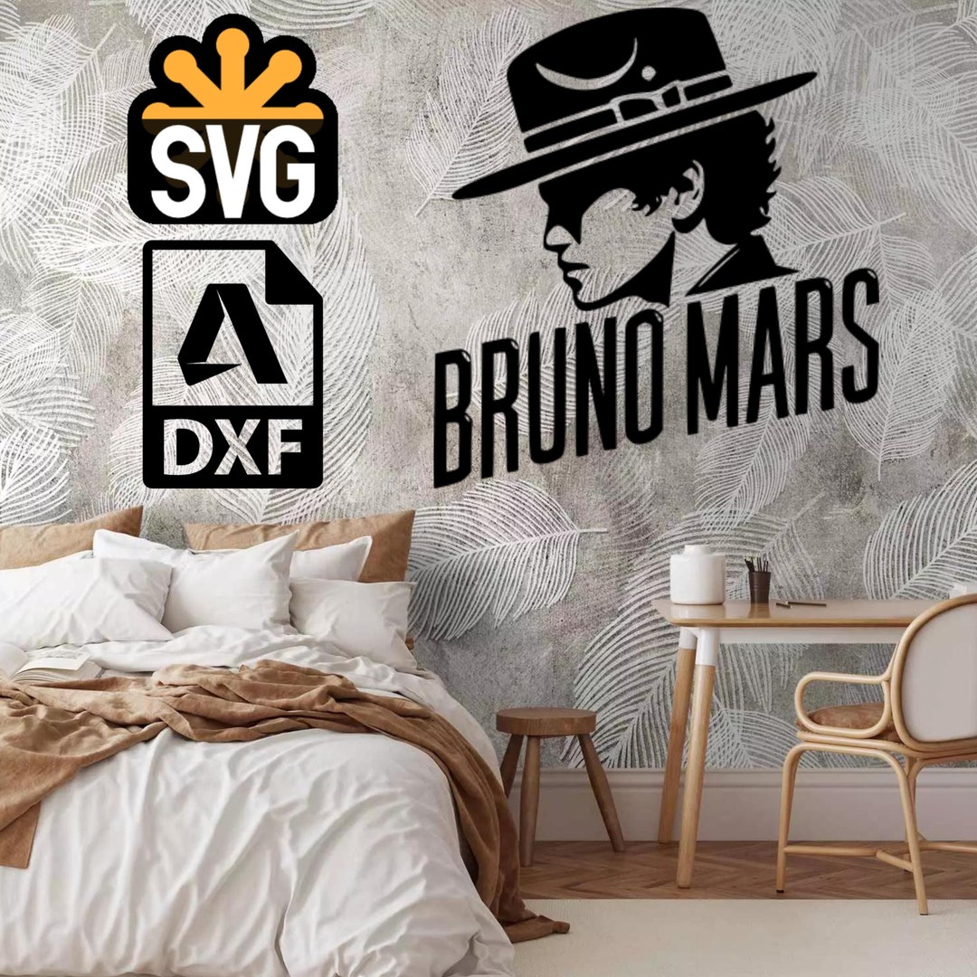 Bruno Mars SVG, DXF, Png Files Laser Cut, CNC, Metal Wall Art Custom ...