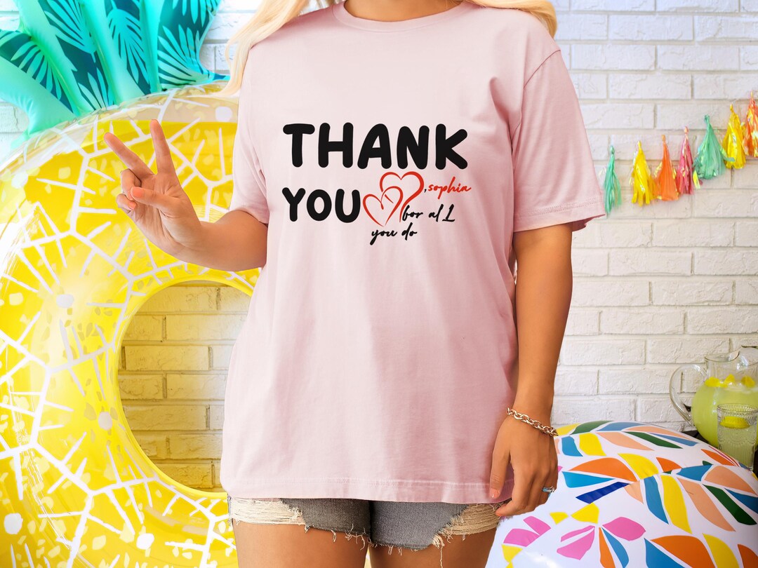 Thank You for All You Do PNG SVG | Appreciation Digital Download for ...