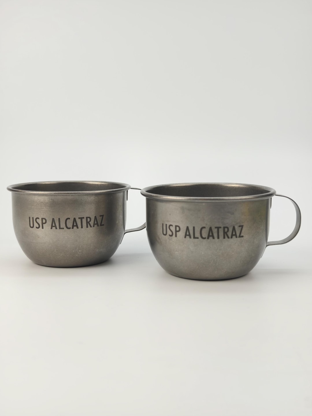 Two USP Alcatraz Prison Inmate Metal Cups: San Francisco Bay National ...