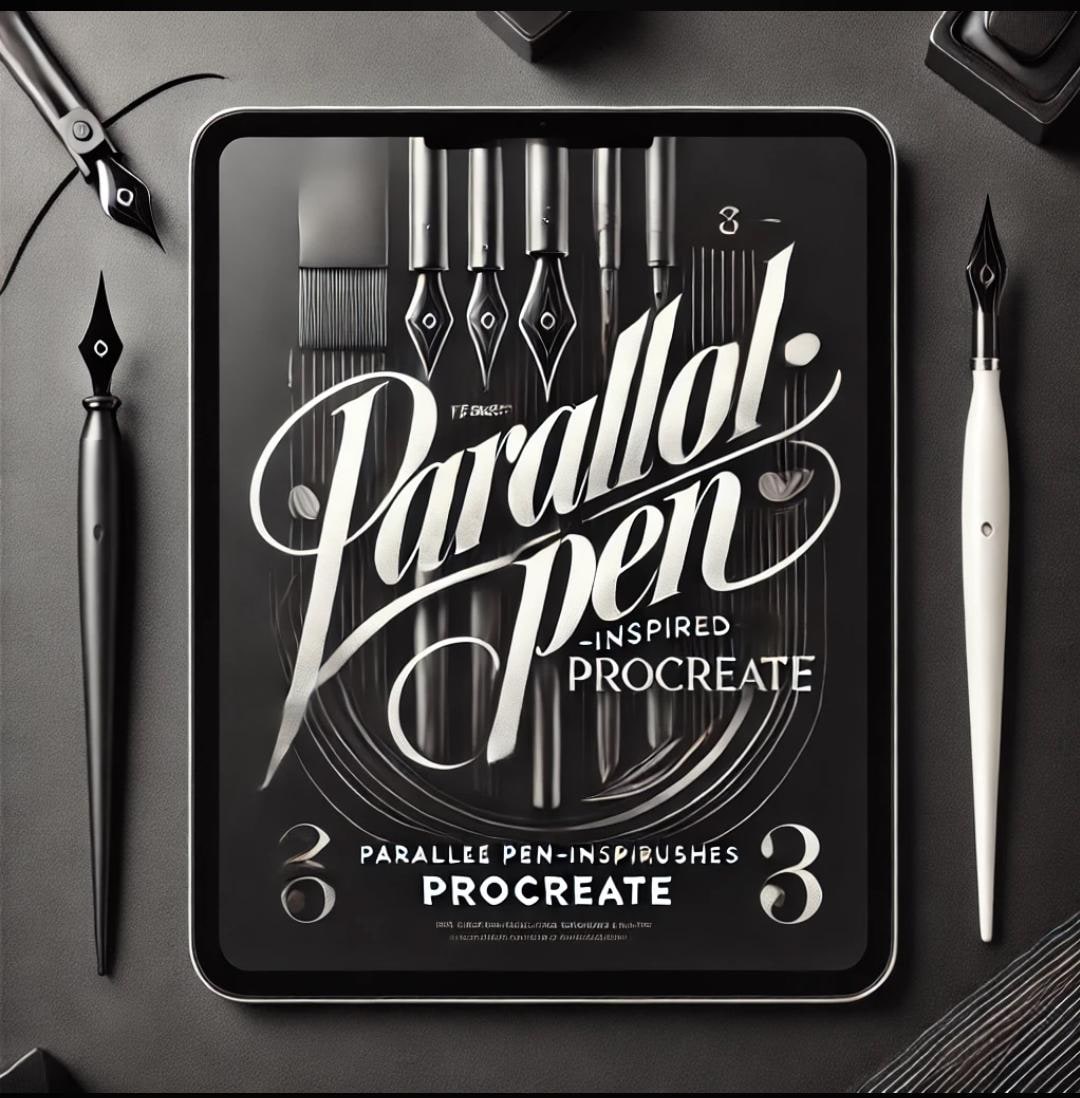 Parallel Pen Procreate Brush Set – 10 Calligraphy Brushes for Gothic ...
