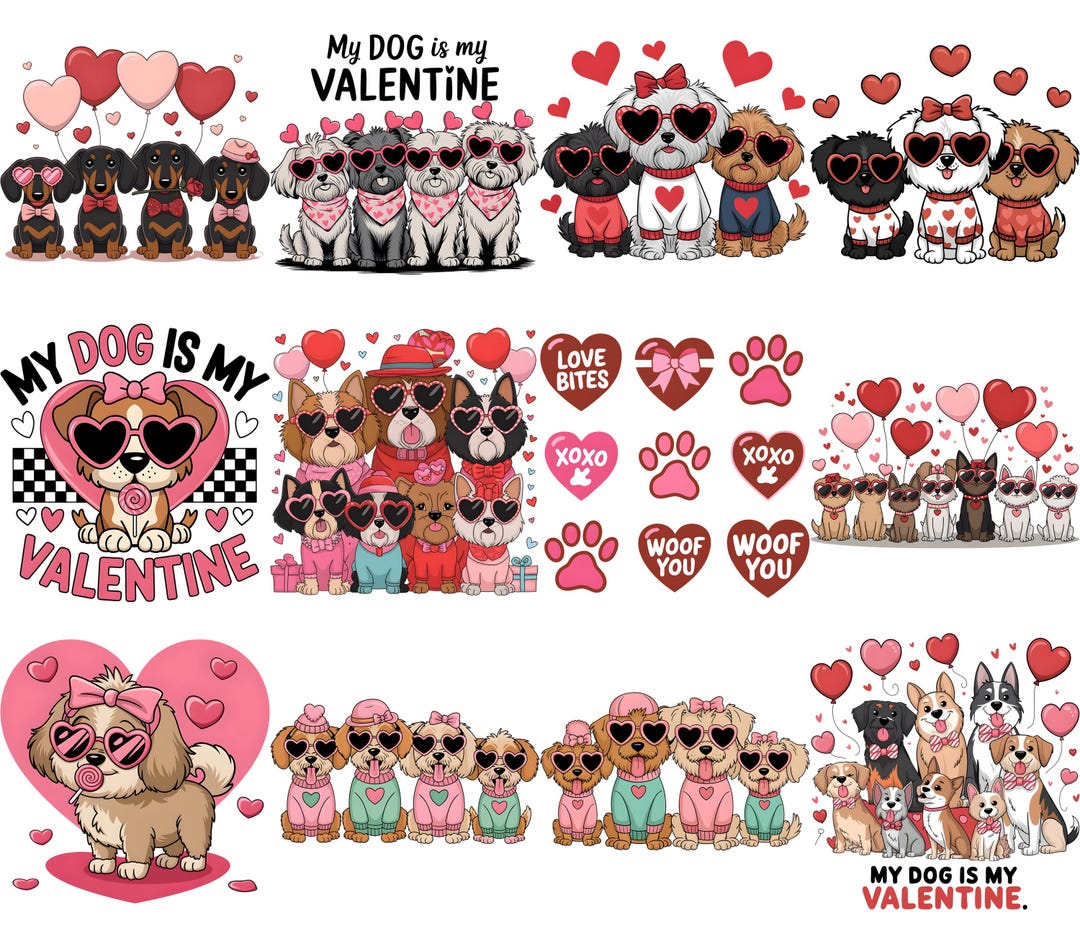 Valentines Day Dogs Png, Cute Valentines Day Png, Love Png, Dog Lover ...