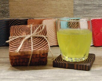 Handmade Rustic Wooden Coasters - Etsy