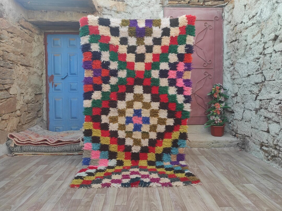 VINTAGE MOROCCAN RUG, Rug for Livinge Room Rug, Vintage Authentic ...