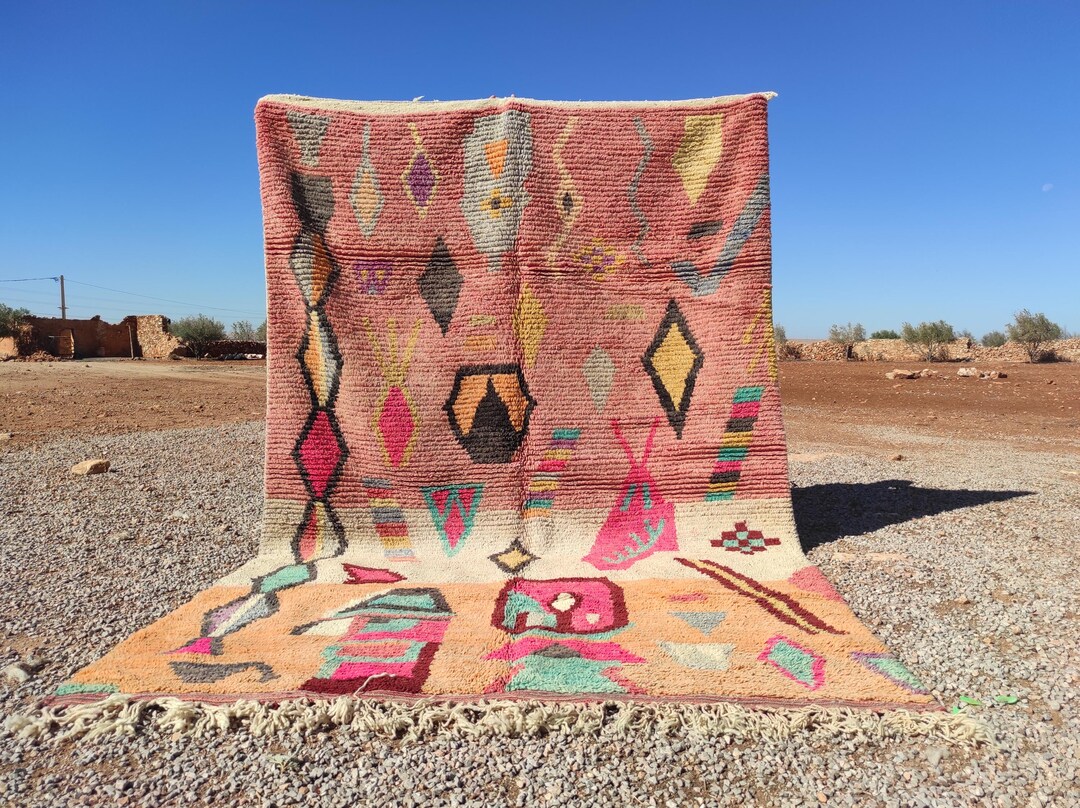 PINK BENIOURAIN RUG, Morrocan Rug, Moroccan Berber Rug, Moroccan ...