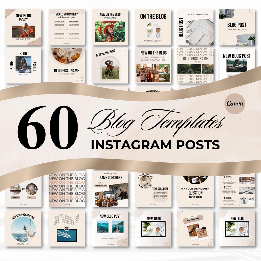 Blogger Post Instagram Marketing Canva Templates, Blog Post Templates ...