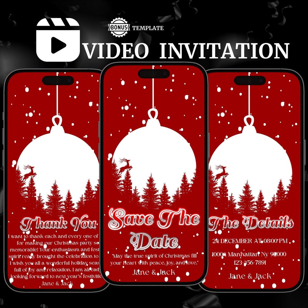 Save the Date Animated Ig Video Reels, Christmas Drinks Cocktails ...