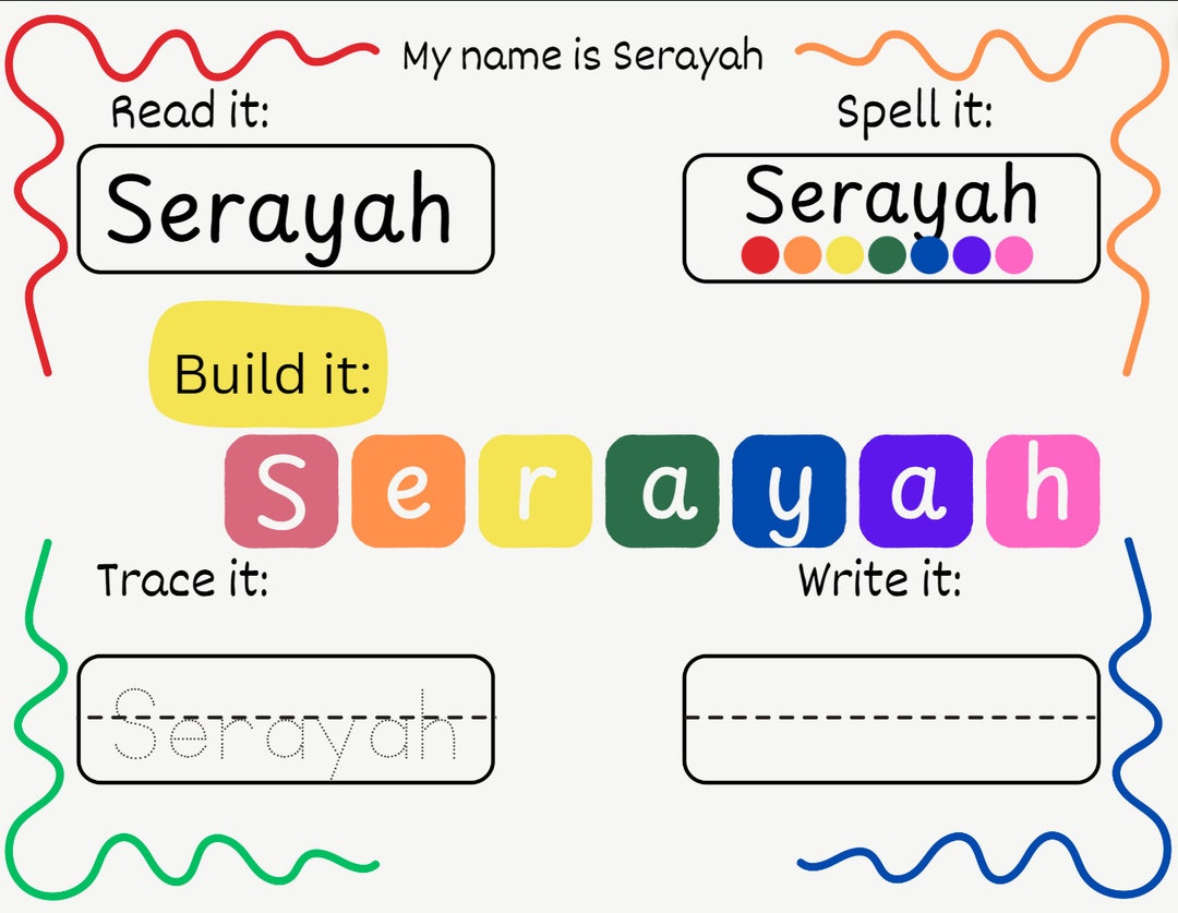 Customizable Name Mat, I Know My Name, Letter Recognition, Dry Erase ...