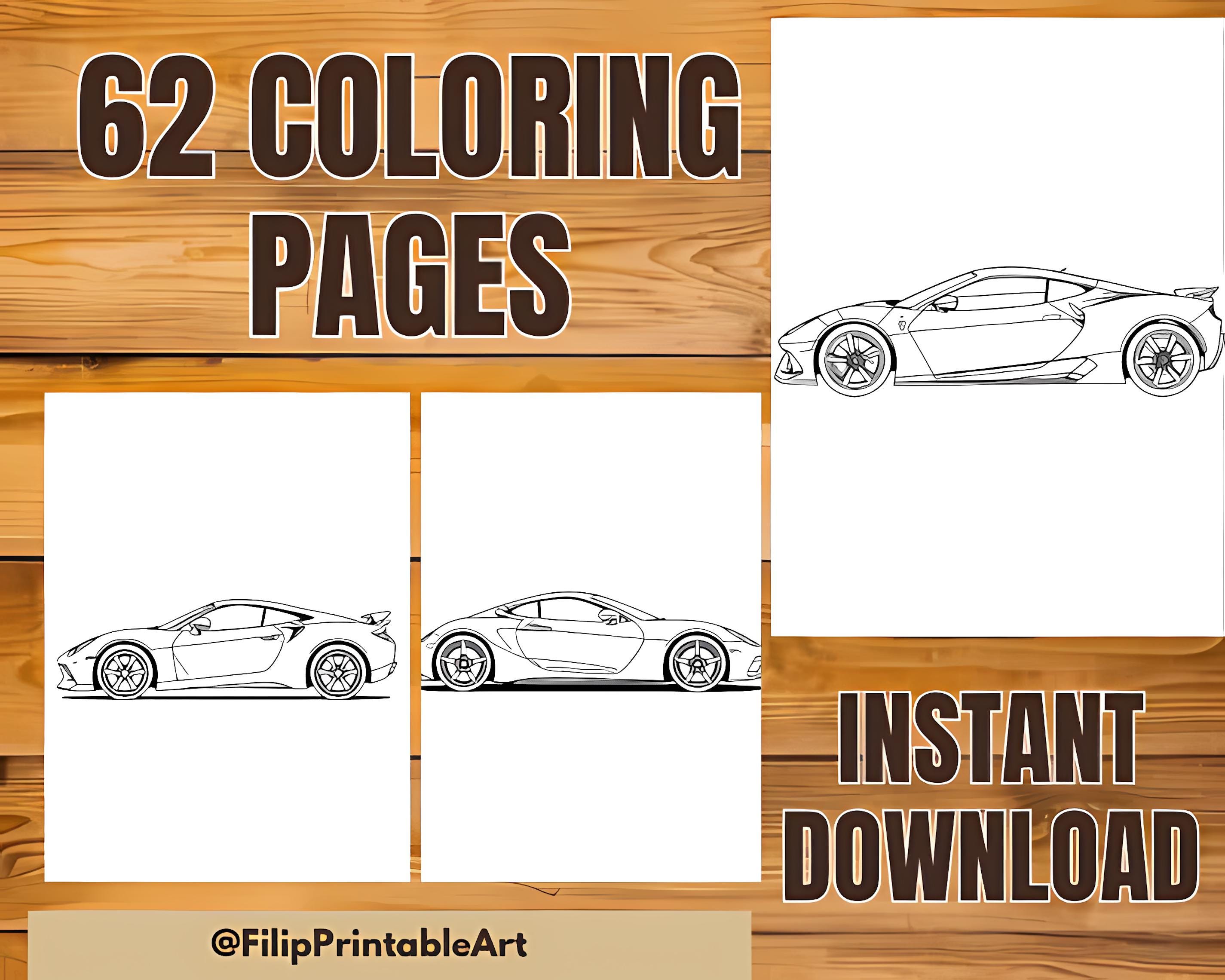 62 Sports Cars Coloring Pages, Printable Coloring Pages, Car Coloring ...