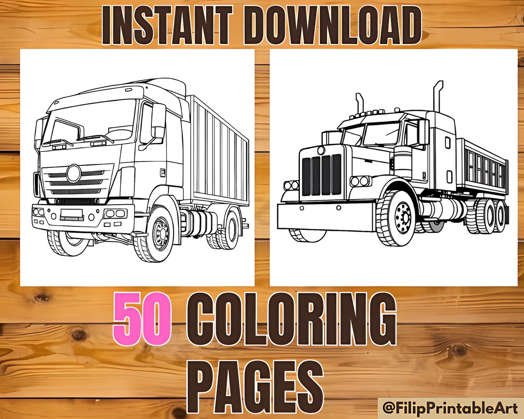 50 Truck Coloring Pages, Printable Coloring Pages, Car Coloring Pages ...