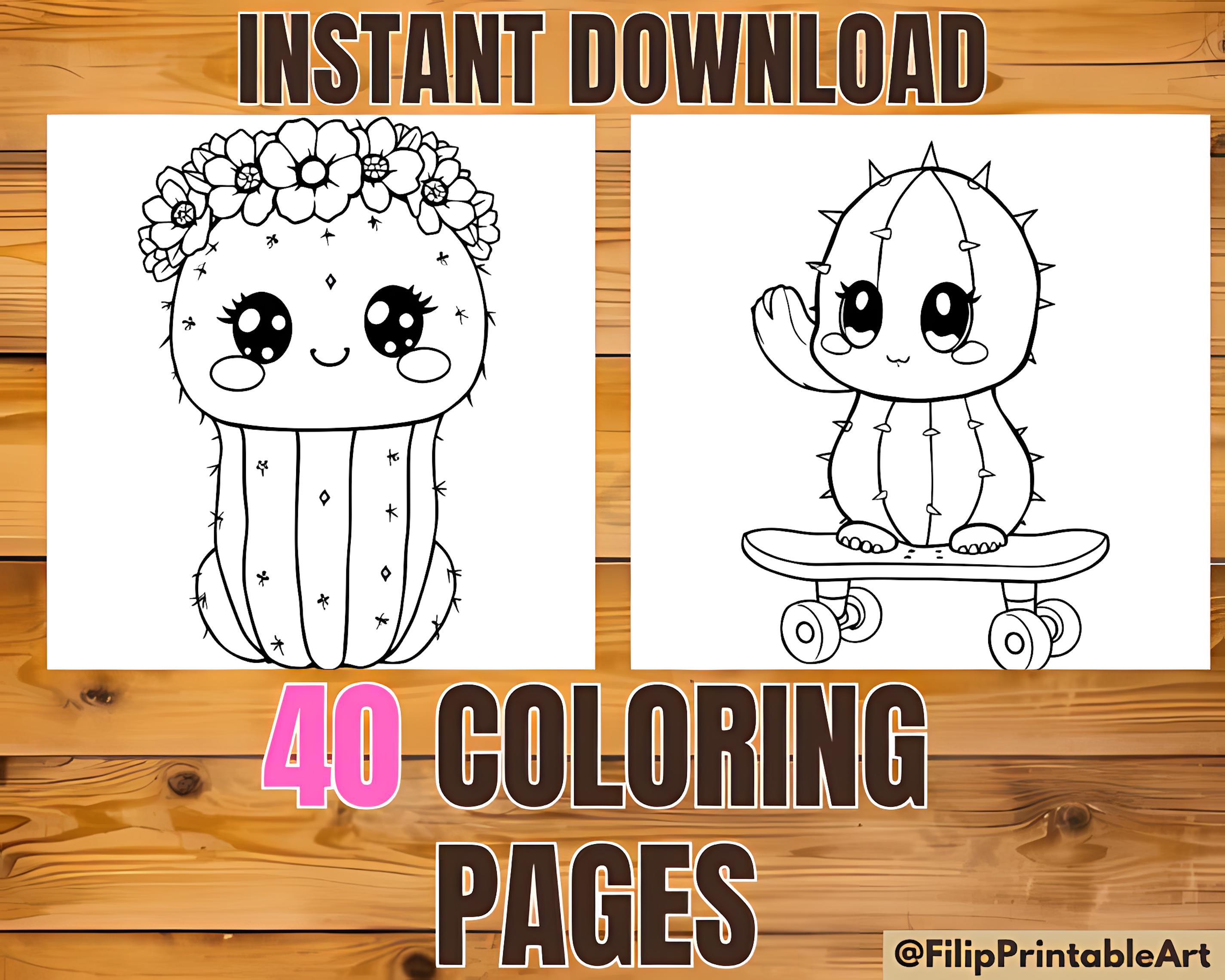 40 Kawaii Coloring Pages, Printable Coloring Pages, Kawaii Coloring ...