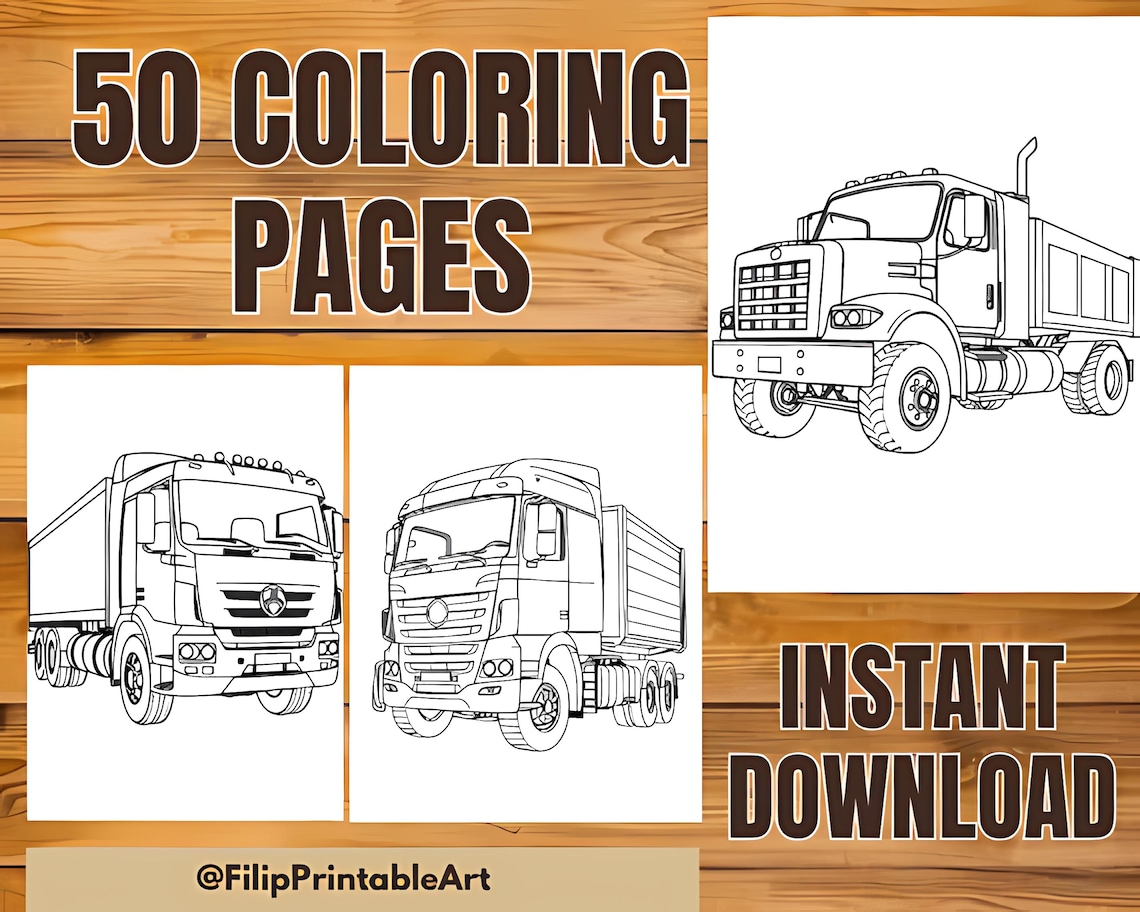 50 Truck Coloring Pages, Printable Coloring Pages, Car Coloring Pages ...