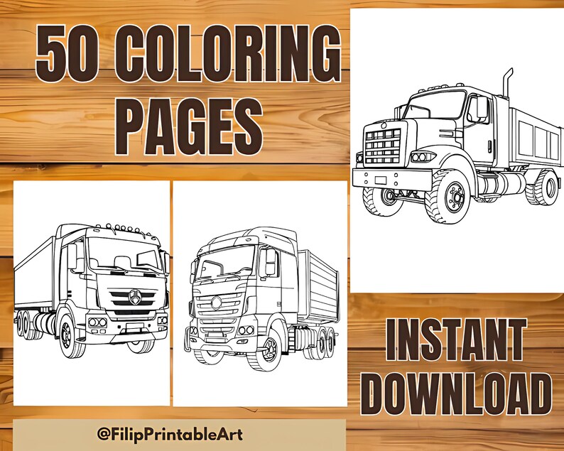 50 Truck Coloring Pages, Printable Coloring Pages, Car Coloring Pages ...